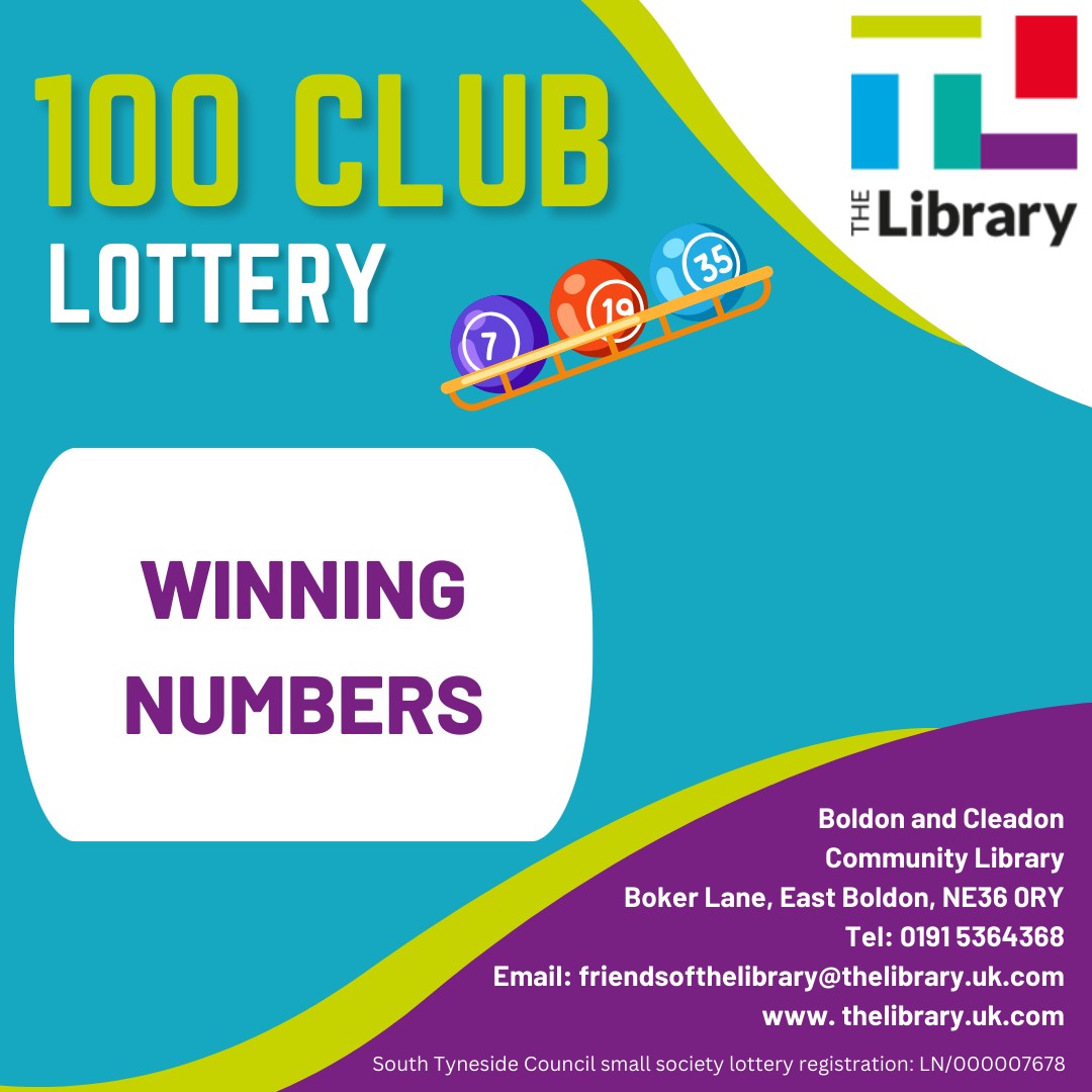 October 100 club winners - Boldon & Cleadon Community Library